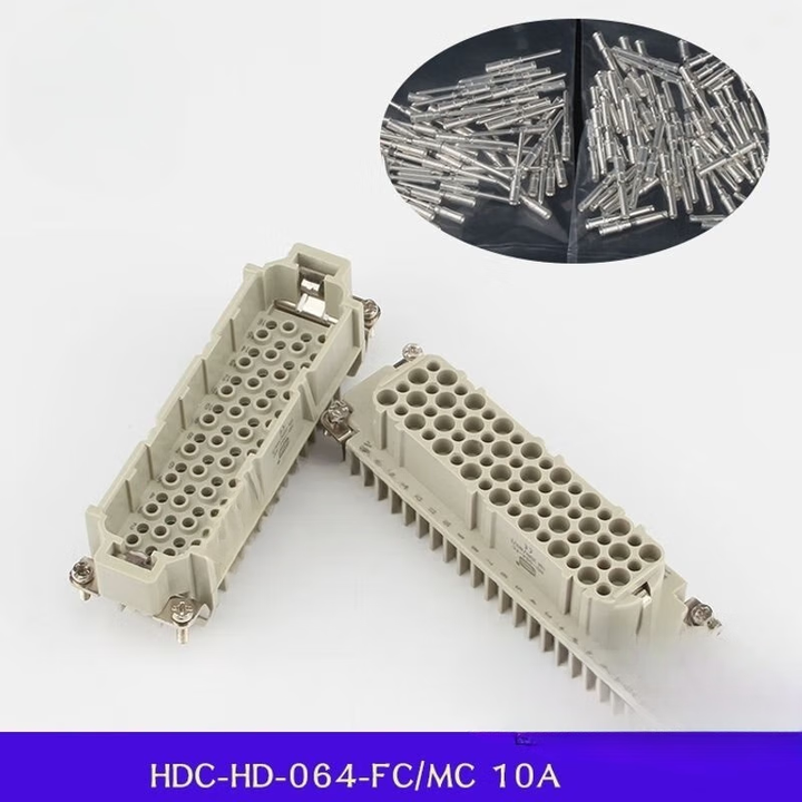 承琉HDXBSCN西霸士矩形重载连接器HDC-HD-064-MC/FC64芯10A侧顶出线 公芯 MC含针【图片 价格 品牌 报价】-京东