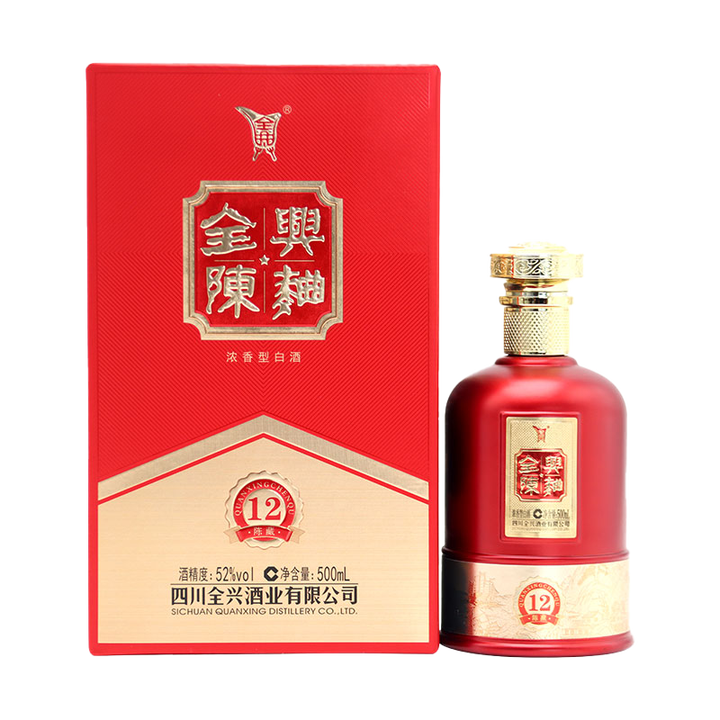 全兴陈曲 陈藏(12）52度浓香型白酒 宴请节日送礼酒水纯粮食酒口粮酒 52度 500mL 1瓶 单瓶装【图片 价格 品牌 报价】-京东