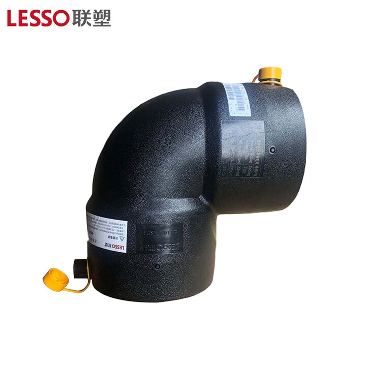 【联塑dn90】联塑(LESSO)90°电熔弯头(PE配件) 钢丝骨架配件1.6MPa黑色 dn110 【行情 报价 价格 评测】-京东