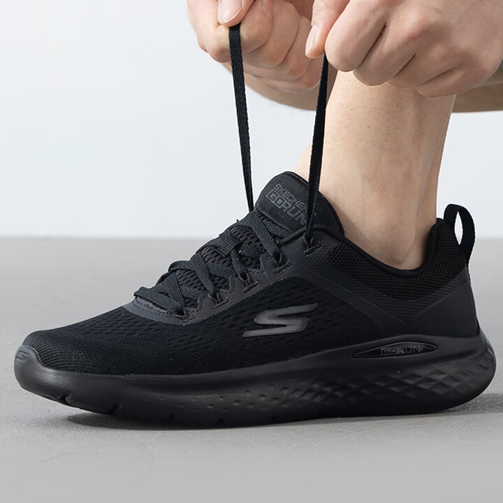 【斯凯奇（Skechers）220894】斯凯奇斯凯奇男四季款跑步鞋 220894-BBK 全黑色 40码【行情 报价 价格 评测】-京东