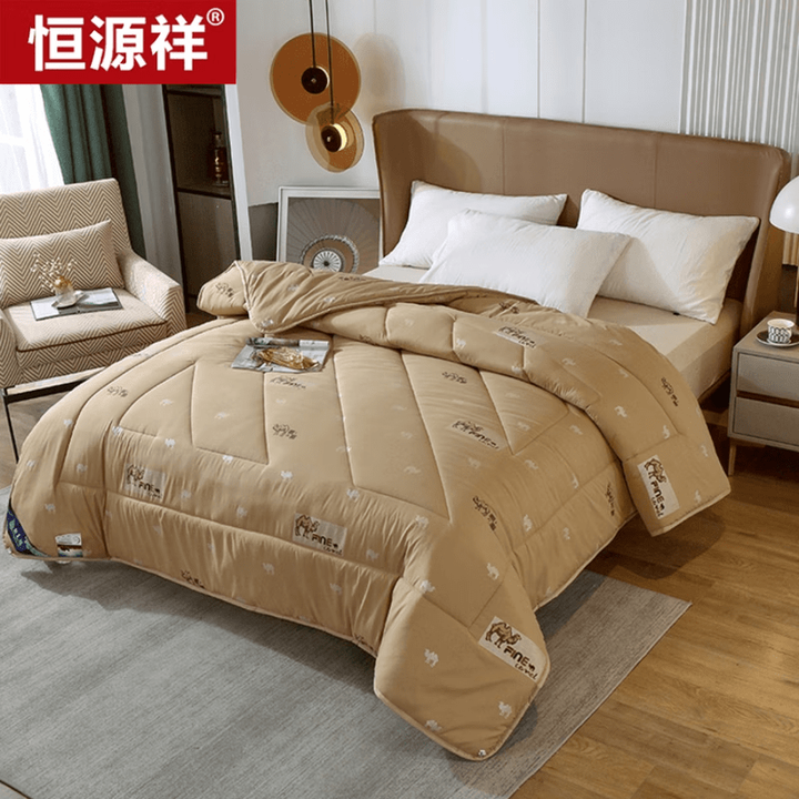 恒源祥品牌轻奢2025真驼毛被驼绒被100驼绒毛羊毛被冬被被芯被子加厚保 50%驼绒毛--王府[加密加厚防钻毛 220*240cm10斤【图片 ...