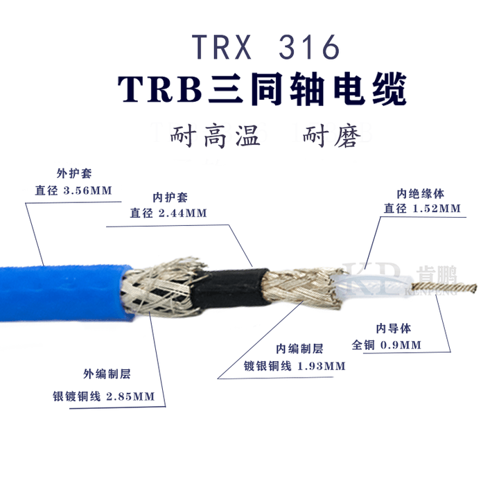 磐莱享TRC50/TRX-316/142 1553B电缆TRB/TRIAX bnc tnc线M17/176-00002 3号(TRX316 ...