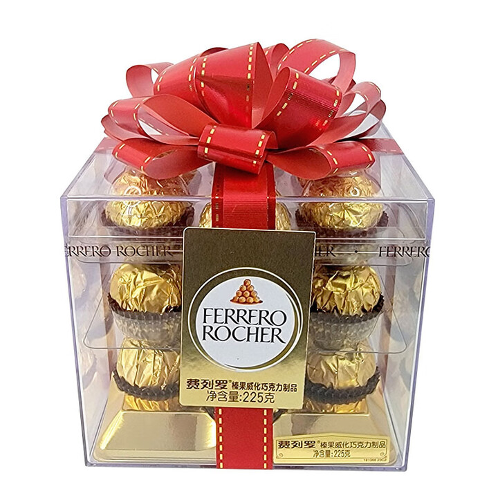 费列罗榛果威化巧克力18粒方形透明礼盒装情人节生日礼物送女友 18粒塑料礼盒*1盒 正品配礼袋【图片 价格 品牌 报价】-京东