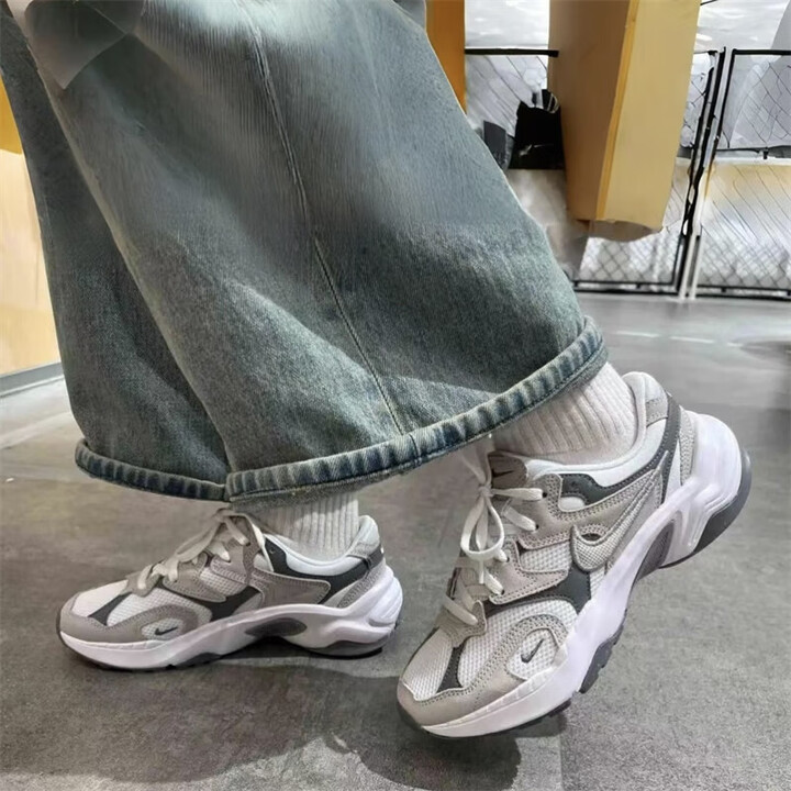 耐克（NIKE）跑步鞋子女鞋秋冬季新款AL8复古厚底运动休闲鞋缓震轻便老爹鞋 FJ3794-101白色烟灰 38【图片 价格 品牌 报价】-京东