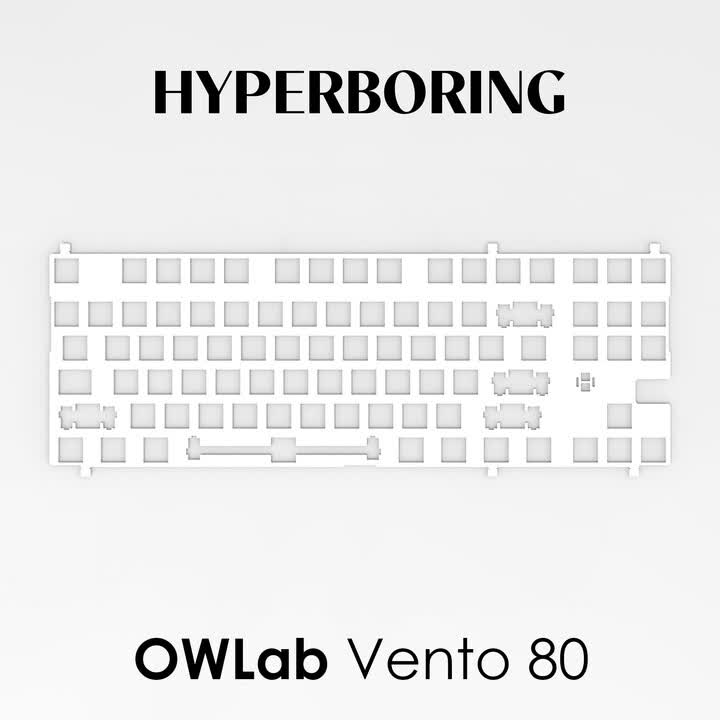 科至途OWLab Vento 80客制化键盘配件PP PC POM FR4 铝 黄铜定位板 PP 6.25U钢卫(Plate Mount ...