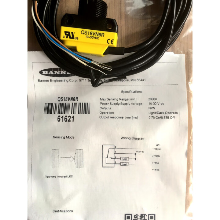 邦纳邦纳BANNER光电开关光电传感器QS18VN6R QS18VP6R QS186E QS18VP6R+QS186E【图片 价格 品牌 报价】-京东