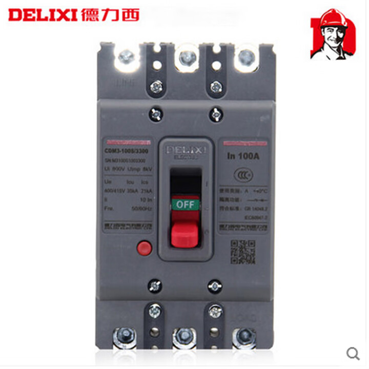 德力西电气（DELIXI ELECTRIC）德力西CDM3领航者 塑壳断路器 CDM3-100S/3300 100A CDM1升级版 50A ...