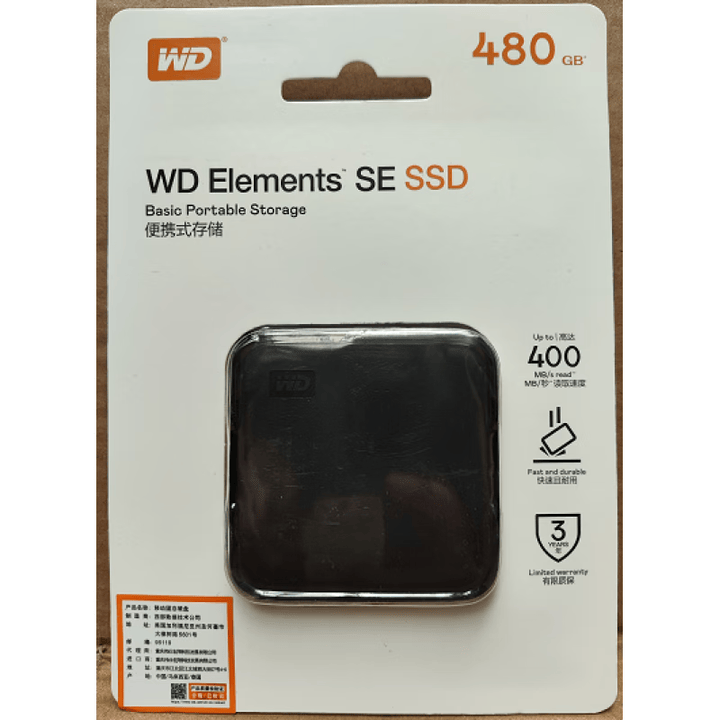 WD（）移动固态硬盘Eements SE SSD 1tb 2t 4T 480GB+防震收纳袋 480GB【图片 价格 品牌 报价】-京东