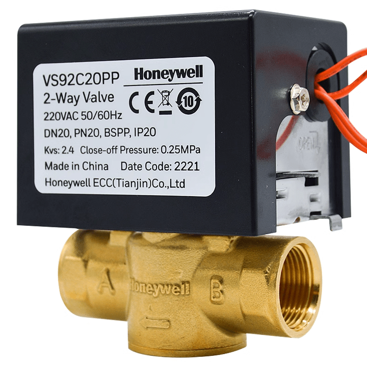 霍尼韦尔（Honeywell）VS92C20PP电动二通阀电磁阀中央空调水风机盘管VS92C25PP VS92C20PP DN20整套【图片 ...