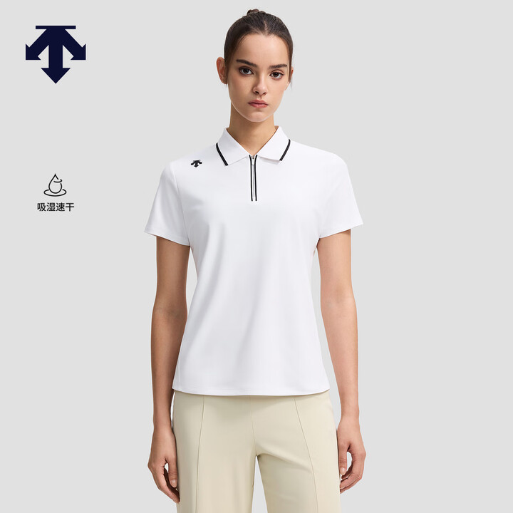 DESCENTE迪桑特WOMEN’S TRAINING系列女士短袖POLO衫 WT-Bright White Tpg L (170/88A)【图片 价格 品牌 报价】-京东