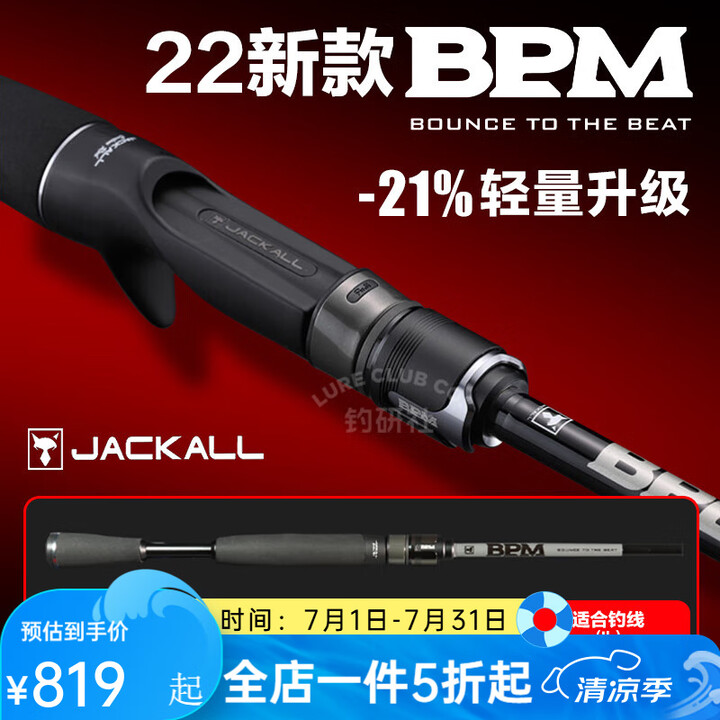 JACKALL新品 BPM路亚竿高感度远投竿泛用枪柄直柄微物鲈鱼鳜鱼翘嘴钓鱼杆 1.93m B2-S64UL 直柄【图片 价格 品牌 报价】-京东
