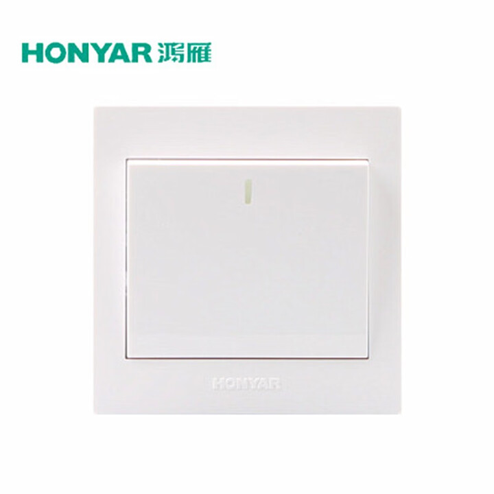 鸿雁 HONYAR鸿雁开关插座86型一二三单联双控五孔空调16A电视网络面板 一开多控【图片 价格 品牌 报价】-京东