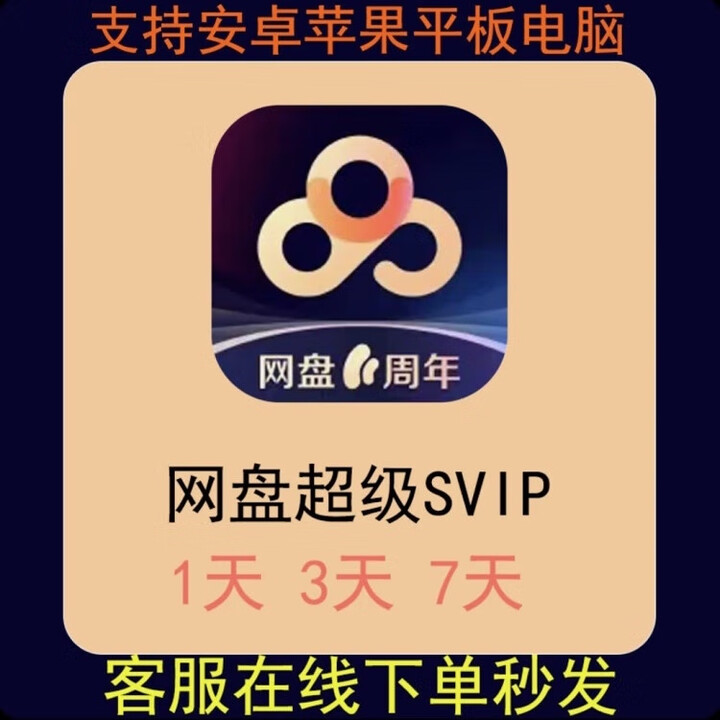 百度网盘1天svip超级会员高速下载软件极速加速下载倍速播放云盘 扩容500G自己号 - - - 京东JD.COM