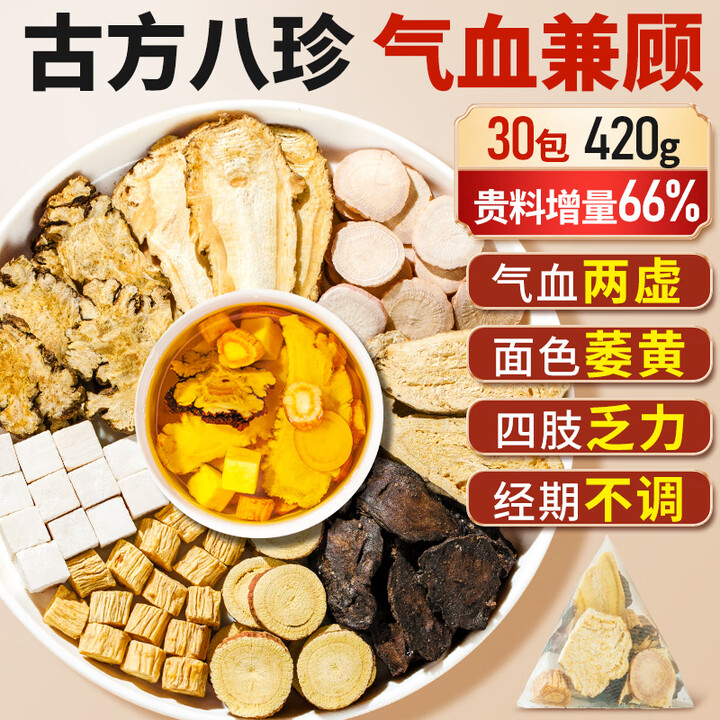 【草木方1】草木方八珍汤420g 八珍汤补袋泡茶气血中药双丸补原方颗粒女性养生茶【行情 报价 价格 评测】-京东