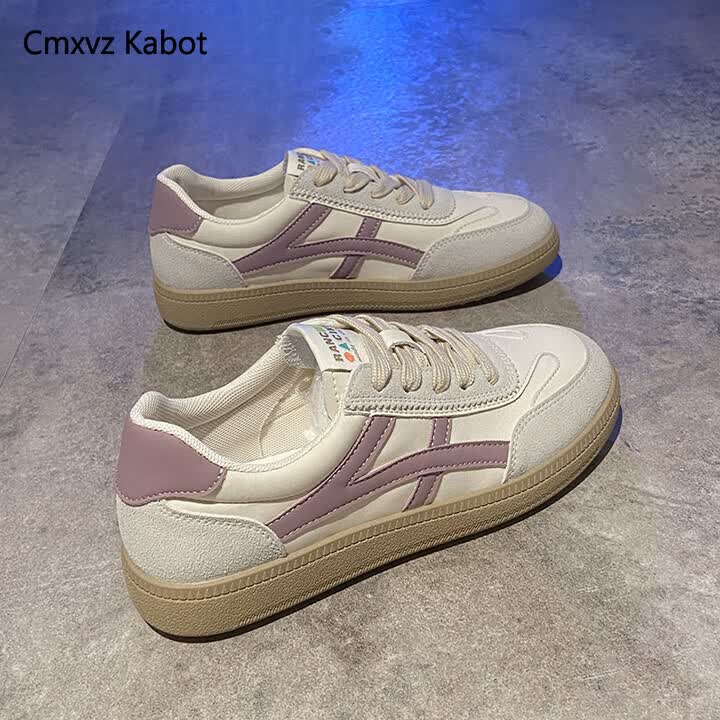 Cmxvz Kabot板鞋女士2025新款夏季休闲运动小白鞋平底爆款阿甘鞋百搭德训鞋 紫色 单层 35【图片 价格 品牌 报价】-京东