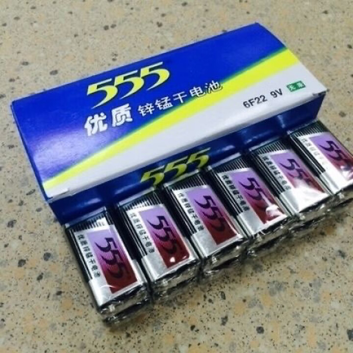原装555牌9v九伏碳性电池6F22方形方块烟雾器话筒体温枪万用表 555碳性9v4个【图片 价格 品牌 报价】-京东