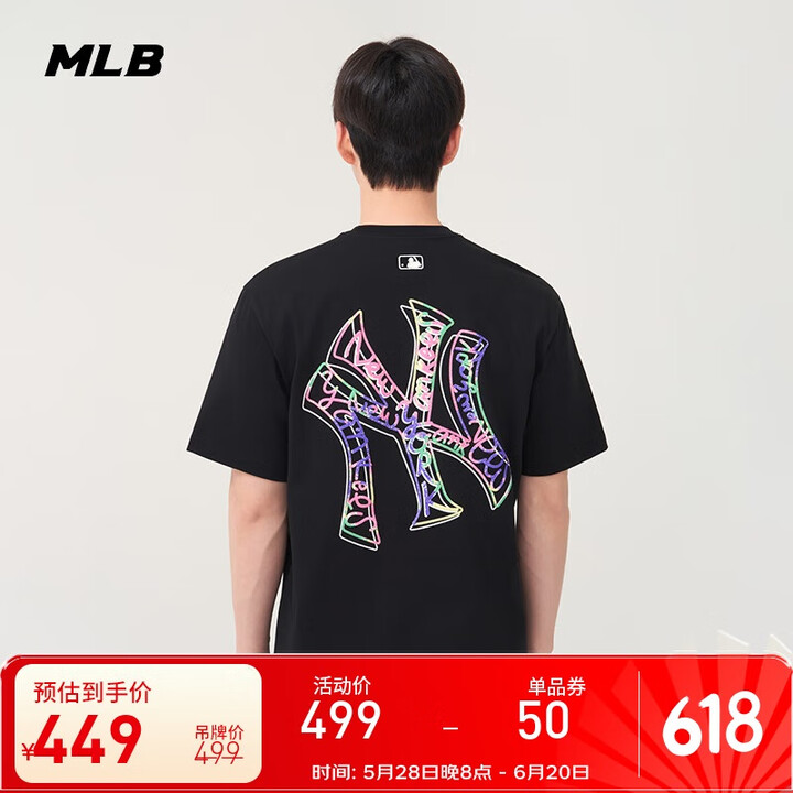 【MLB3ATSB0953】MLB短袖男女情侣涂鸦大logo时尚潮流运动T恤25新3ATSB0953-50BKS-XXL【行情 报价 价格 ...