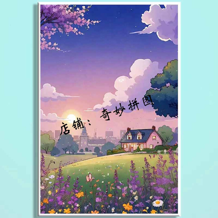 治愈系宫崎骏的夏天拼图1000片带相框成人手工儿童益智类玩具礼物 宫崎骏的夜晚-T1218 500片拼图+实木相框（礼盒装）【图片 价格 品牌 ...