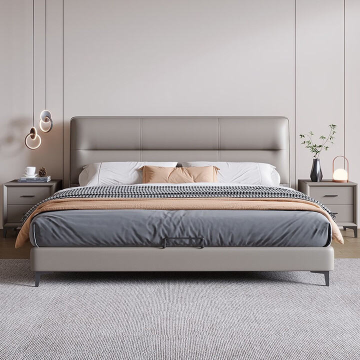 喜梦宝（X．M．B）喜梦宝XMB现代简约床男孩135米薄床头小户型单人1青少年床女 高配版床+铂金版天鹅绒记忆 1350mm*2000mm带3 ...