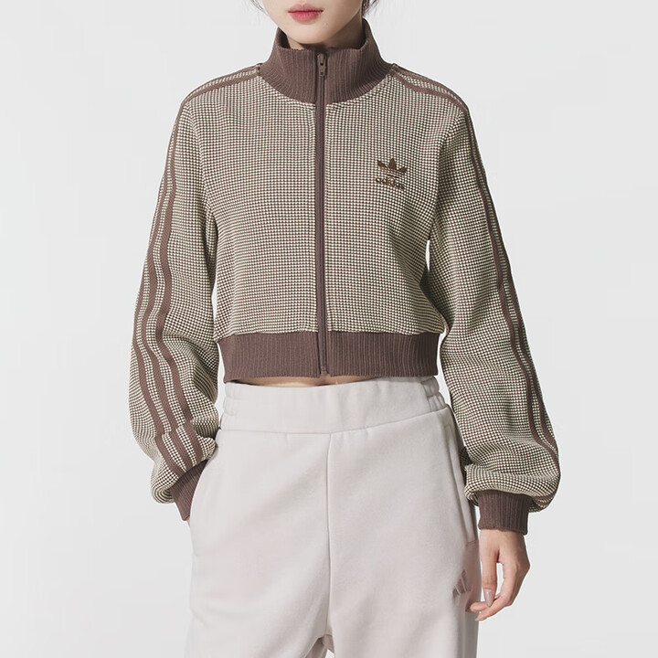 阿迪达斯 （adidas）三叶草女装 2025秋季新款运动服短款立领夹克时尚修身跑步外套 KC2645 建议拍大一码 XS【图片 价格 品牌 ...