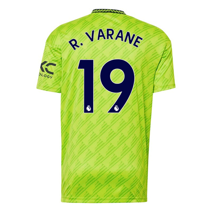 阿迪达斯 （adidas） 酷锐足球阿迪达斯22-23新赛季曼联第二客场球迷版短袖球衣HE2981 球迷版+联赛19号瓦拉内 L【图片 价格 ...