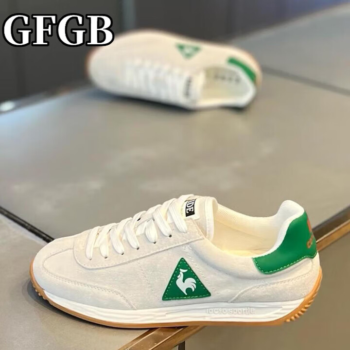 GFGB品牌轻奢男鞋2025秋冬季新款阿甘鞋男百搭皮面休闲子男运动鞋男 白绿 【高端男鞋】 41 【皮鞋码】【图片 价格 品牌 报价】-京东
