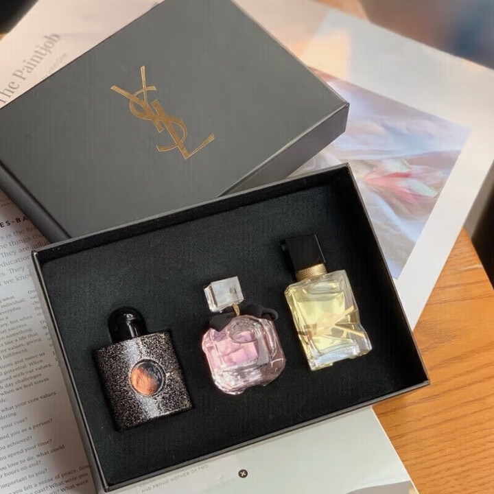 YSL圣罗兰Q版香水套装520情人节礼物送女朋友生日礼盒巴黎女士 圣罗兰Q版小样香水三件套礼盒装【图片 价格 品牌 报价】-京东