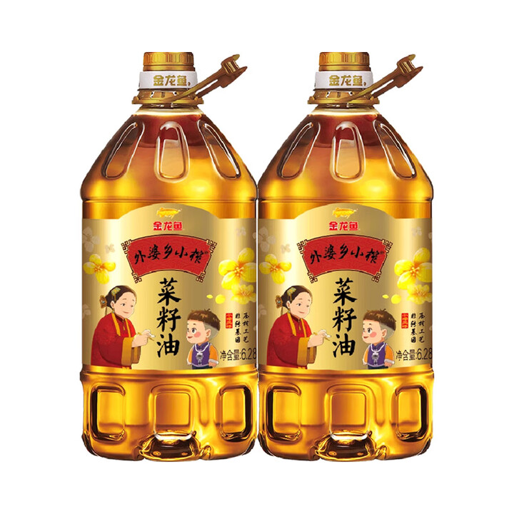 胖东来同款热卖金龙鱼外婆乡小榨菜籽油菜油6.28L*2桶 6.28L*2【图片 价格 品牌 报价】-京东