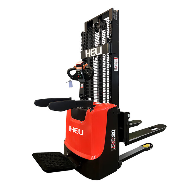 【合力（heli）CDD20-JF】合力（heli）电动堆高车站驾式2吨升高2米12V65AH铅酸电池CDD20-JF系列叉车外宽570叉长 ...