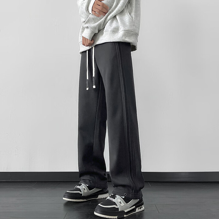 猎璞运动裤男男士新款卫裤宽松男裤直筒裤男生裤子秋季弯刀休闲裤 深灰[棉感透气]] 2XL150-165斤 均码【图片 价格 品牌 报价】-京东