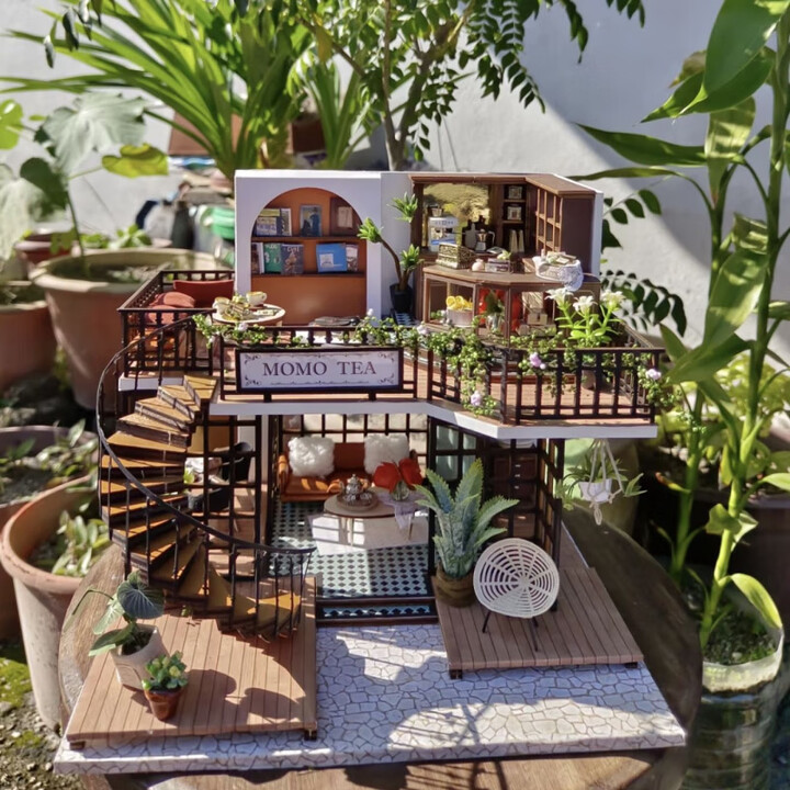 VTR智趣屋diy创意小屋解压手工小屋拼装丛林茶室情人节创意礼物 么么茶+防尘罩【图片 价格 品牌 报价】-京东