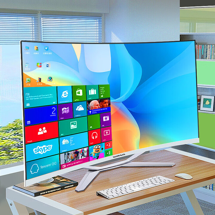 SS曲面屏一体机电脑家用办公商务设计电竞LOL吃鸡游戏台式整机 配置二十：十三代i7-13700_3050_顶配 32英寸【2K曲面屏】【图片 ...