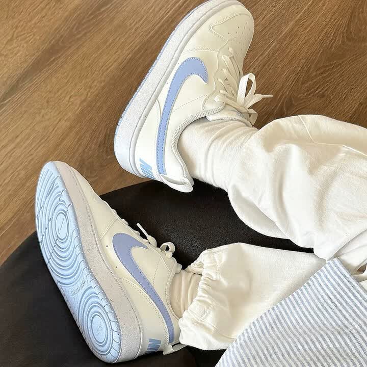 耐克（NIKE）女鞋子 2025冬季新款运动小白鞋Court Borough低帮板鞋休闲鞋 【店长主推】DV5456-103白蓝 35.5 ...