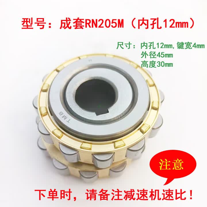 偏心轴承RN307M502307带偏心轴偏心套摆线针轮减速机专用配件 一套RN205M(内孔12mm)【图片 价格 品牌 报价】-京东
