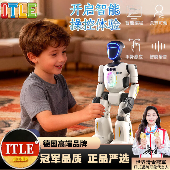 ITLE德国品牌儿童玩具男孩智能遥控机器人语音互动款男女孩子新年礼物 智能白色【手势感应+语音控制】豪华尊享版【图片 价格 品牌 报价】-京东