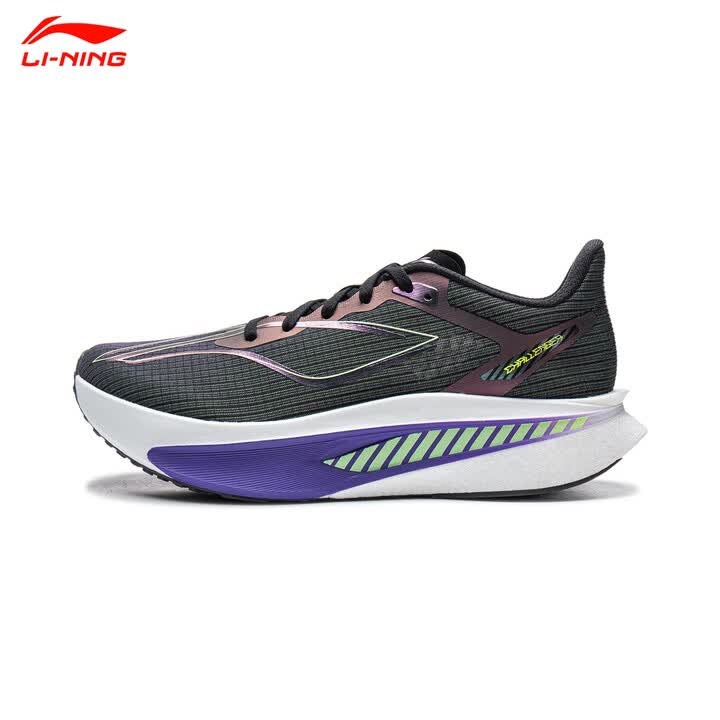 李宁（LI-NING）飞电6C竞速比赛跑鞋男2026春季新款轻质透气马拉松运动鞋ARMW003 黑色/-6【涂码取芯】 43.5【图片 价格 ...