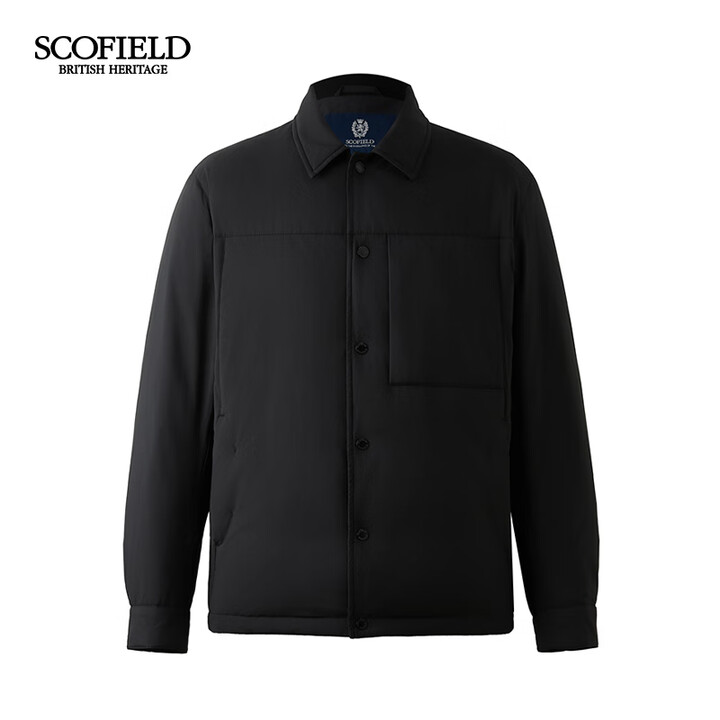 Scofield男装25年冬季新品翻领夹克型轻量短款衬衫羽绒服鹅绒外套 黑色 XL (180)【图片 价格 品牌 报价】-京东