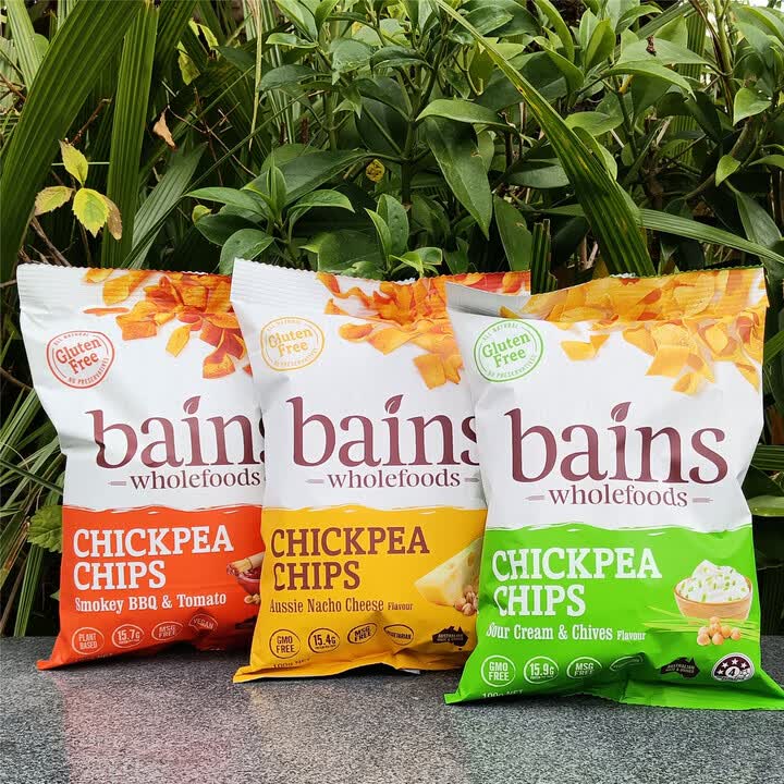 Bains chickpea chips澳大利亚进口贝恩斯奶酪迷迭香香醋鹰嘴豆片 Rosemary salt vinegar迷迭香香醋鹰嘴豆片 ...