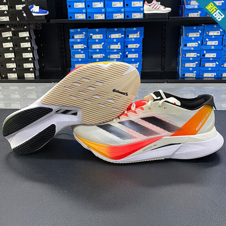 阿迪达斯（adidas）跑步鞋男鞋2025年冬季新款ADIZ... IG3320白黑橙红 波士顿12 42.5 (265mm)【图片 价格 ...