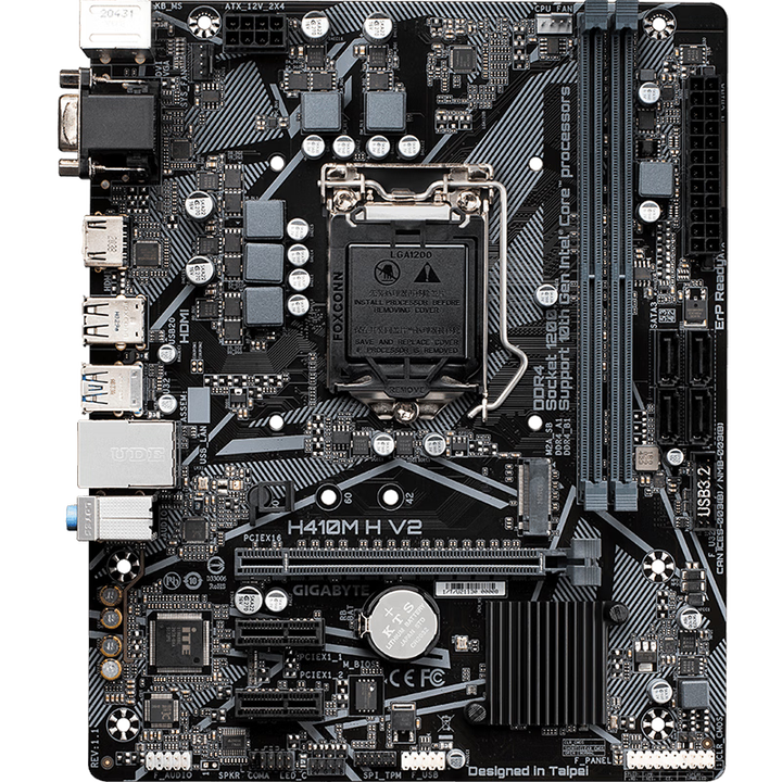【技嘉H410M H V2】【95成新】技嘉主板 H410M H V2 支持LGA1200 支持CPU INTEL 支持I3 10100 ...