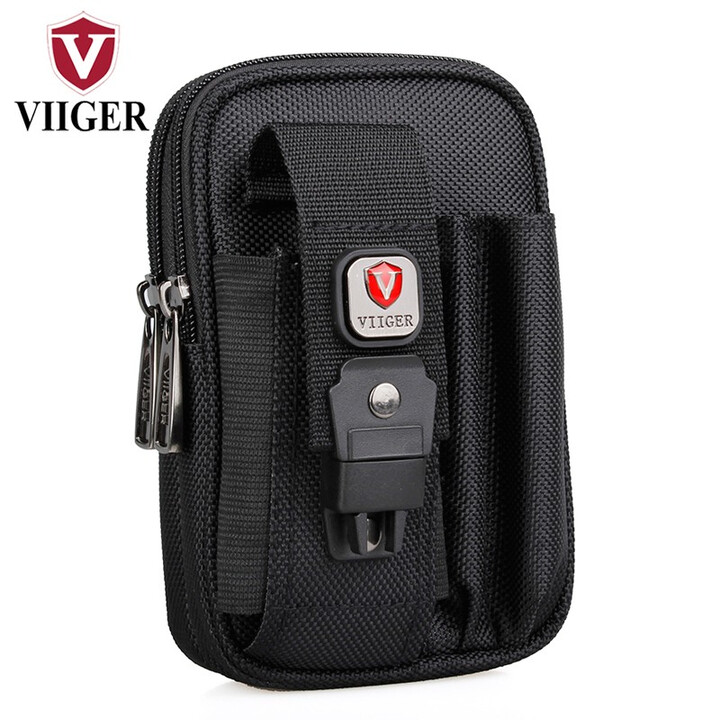帷格（VIIGER） 手机腰包男工地 穿皮带竖款帆布 运动多功能7英寸小挂包6.8/6.9 大号双笔-内高约18cm【图片 价格 品牌 报价】-京东