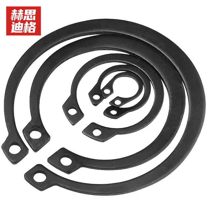 【赫思迪格HSJZ-674】赫思迪格 HSJZ-674 轴用C型卡簧 外卡环 弹簧钢 发黑(淬火) GB894.1 8 φ65（50个 ...