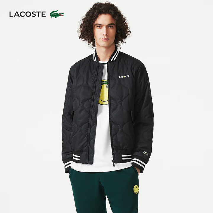 LACOSTE法国鳄鱼SMILEY联名情侣款棉服基础休闲外套棒球服BH9278 031/黑色 M【图片 价格 品牌 报价】-京东