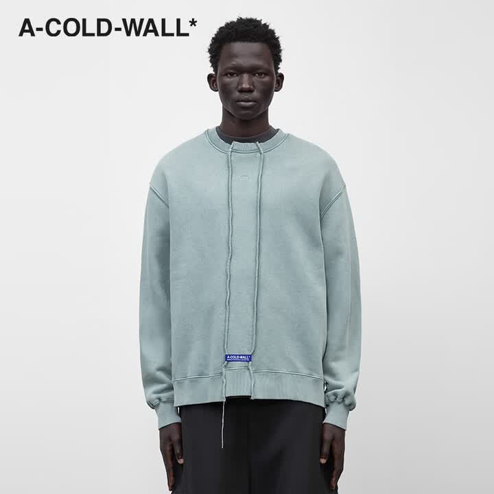 A-COLD-WALL*ACW冷墙断裂系列圆领卫衣男ACWMW209 蓝灰色 M【图片 价格 品牌 报价】-京东