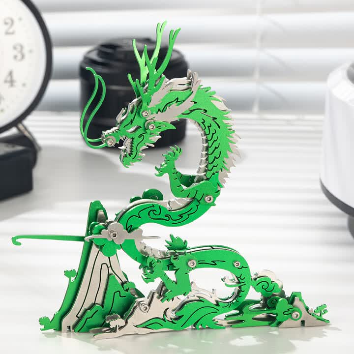 魔客（MOKR）3D立体金属拼图上古神兽机械青龙DIY拼装模型玩具情人节礼物送男 青龙（绿色）拼装版+组装工具【图片 价格 品牌 报价】-京东
