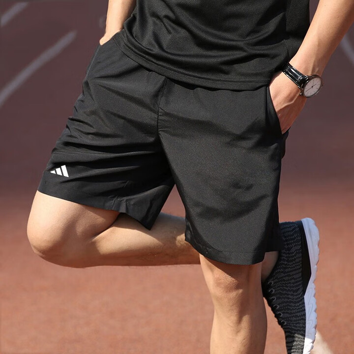 阿迪达斯（adidas）短裤男子春夏季新款梭织运动裤透气快干跑步健身五分裤休闲裤子 HR8725黑色/速干面料 L【图片 价格 品牌 报价】-京东