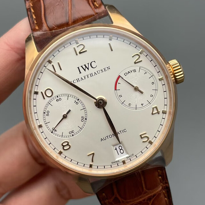 【二手99新】万国IWC葡萄牙系列男表商务自动机械计时男士手腕表回收二手奢侈品手表 七日链【IW500113】 玫瑰金白盘金针【图片 价格 ...