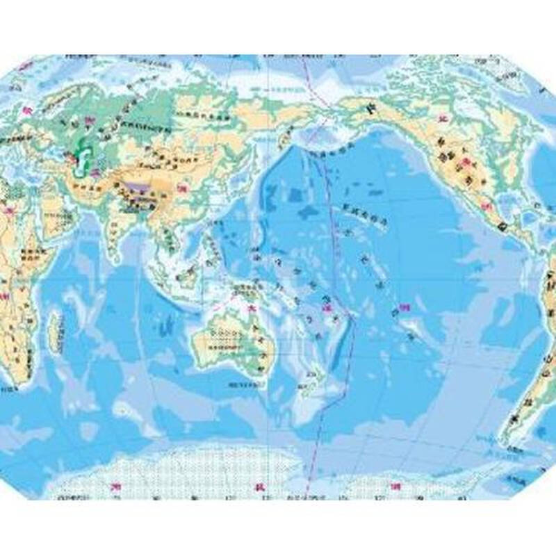 世界地形图超清手绘-千图网